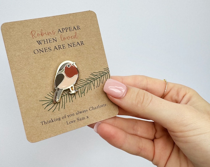 Handmade Robin Brooch - Etsy