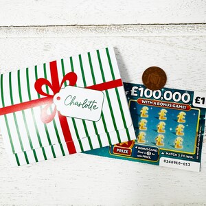 Personalised Christmas Scratch Card Holder, Lottery Ticket Wallet ...