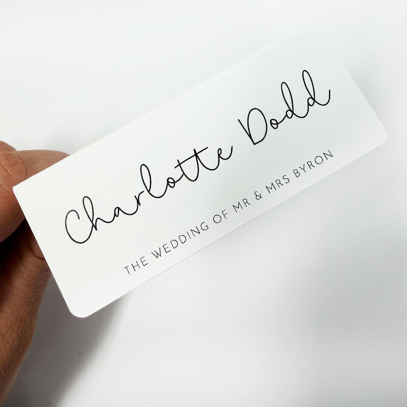 Personalised White Wedding Place Cards, Personalised Wedding & Event ...