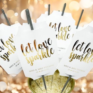 Personalised Ticket Wedding Sparkler Tag, Personalised Card for ...