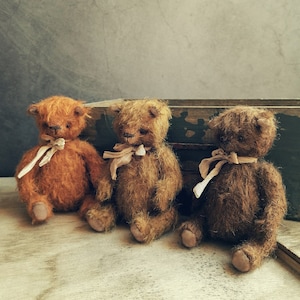 New Mohair Teddy Bear PATTERN 12cm - Etsy