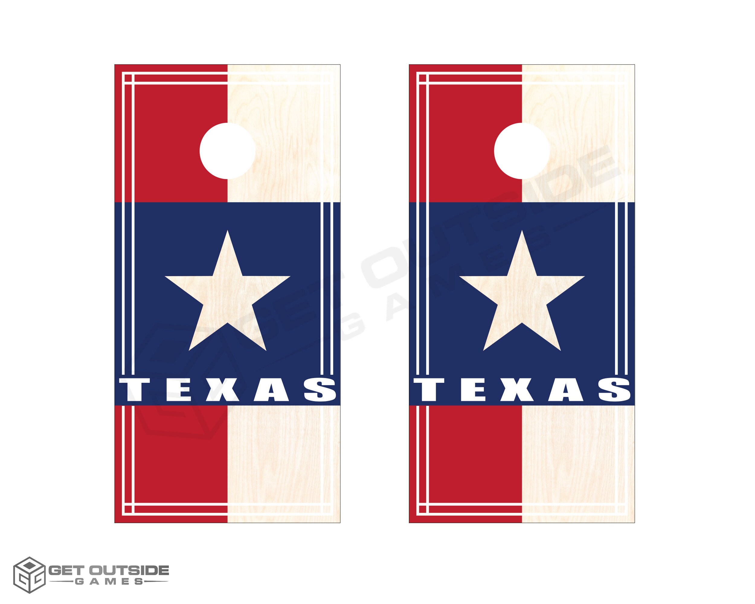 Thin Stripe Border Horizontal Flag Texas 24x48 Full Size - Etsy