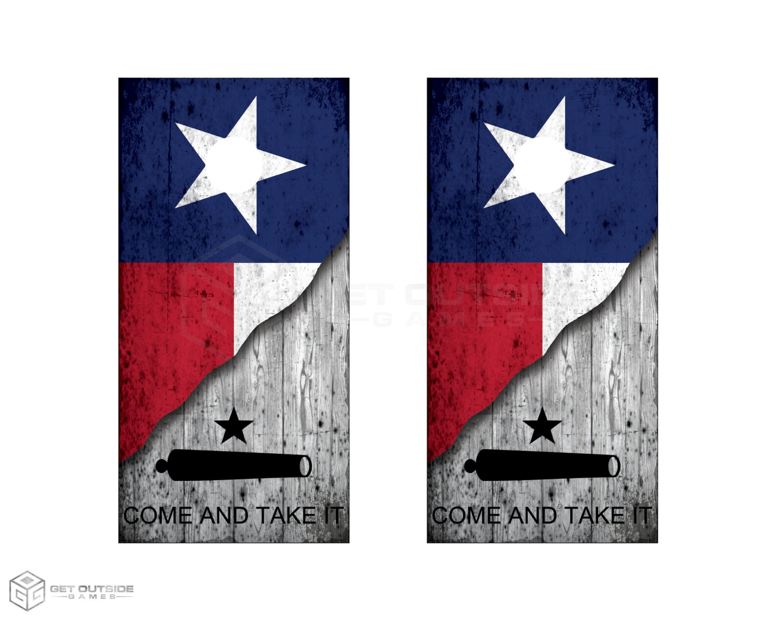 Texas Flag Distressed Split Come and Take It Wood Grain - Etsy