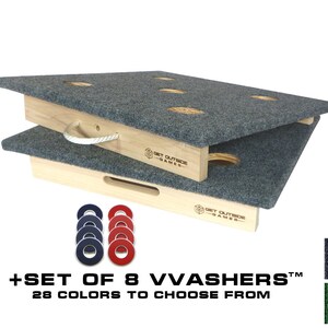 24x24 Full Size Premium 5 Hole Washer Toss Washers Game Boards W/ 8 ...