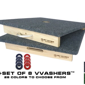 24x24 Full Size Premium 1 Hole Washer Toss Washers Game Boards W/ 8 ...