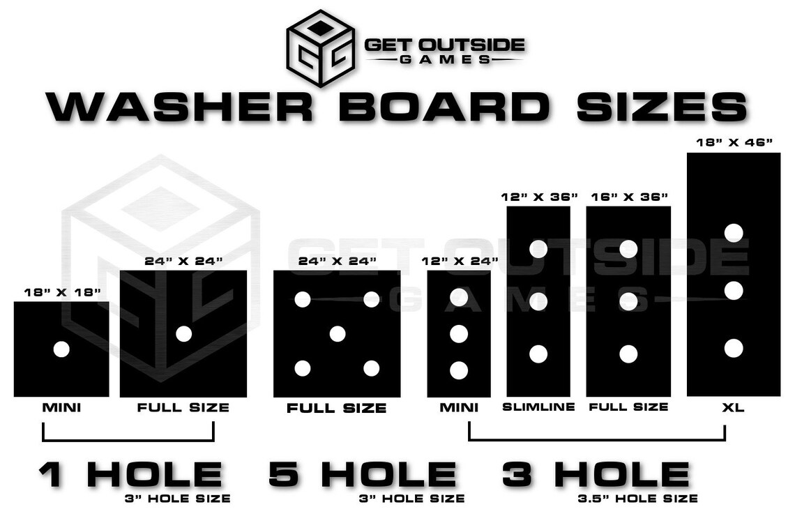 24x24 Full Size Elite 1 Hole Washer Toss Washers Game Boards W/ 8 ...