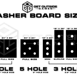 16x36 Full Size Premium 3 Hole Washer Toss Washers Game Boards by Get ...