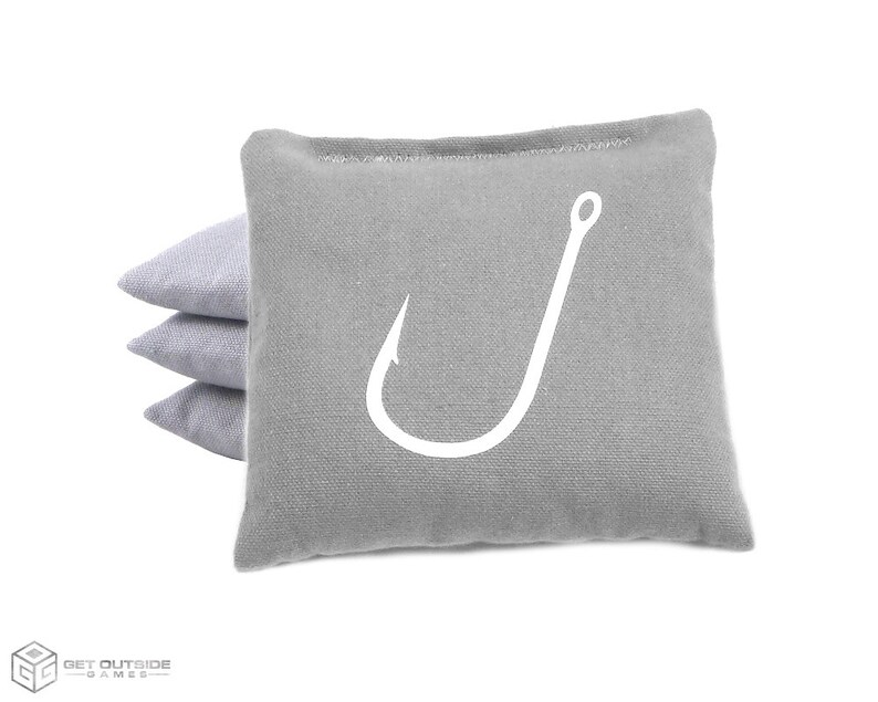 4 Fishing Hook Classic Series Cornhole Bags | Corn or All Weather With ...