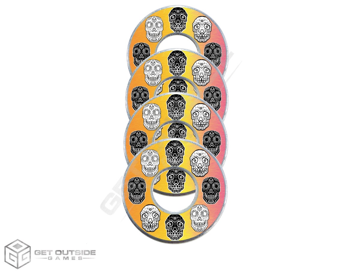 4 Day of the Dead Sugar Skulls Vvashers Washer Toss Game | Etsy