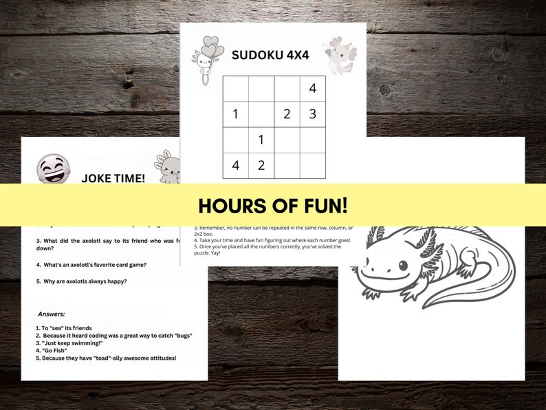 Axolotl Activity Book Download. 37 Awesome Activities. Word Searches ...