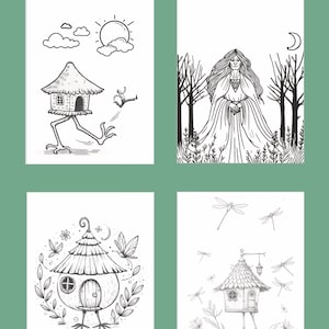 Baba Yaga Coloring Book. the Magic Babushka From Slavic Folklore and ...