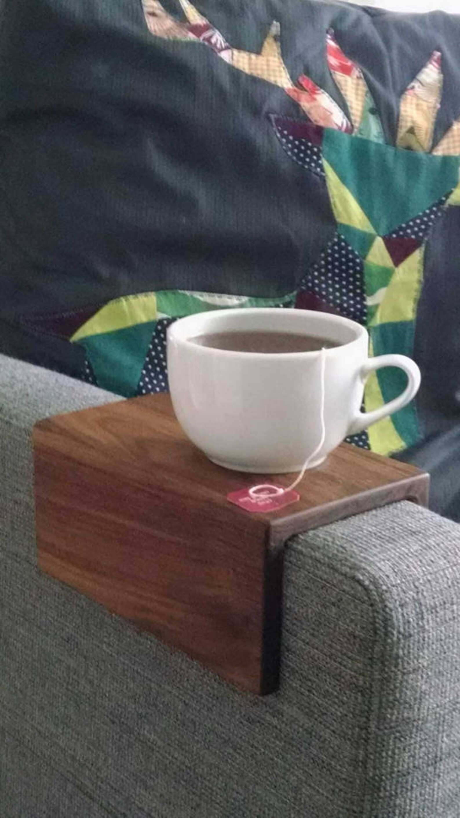 Couch Arm Table Walnut - Etsy