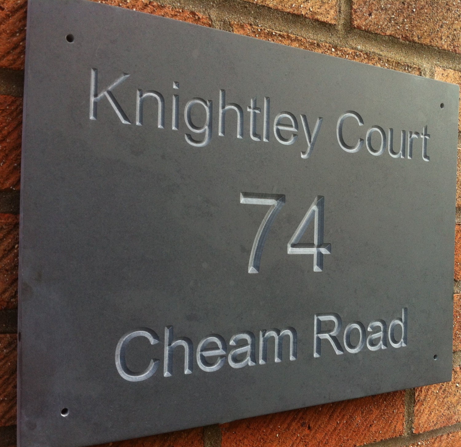 Personalised Deep Engraved Slate House Sign | Etsy