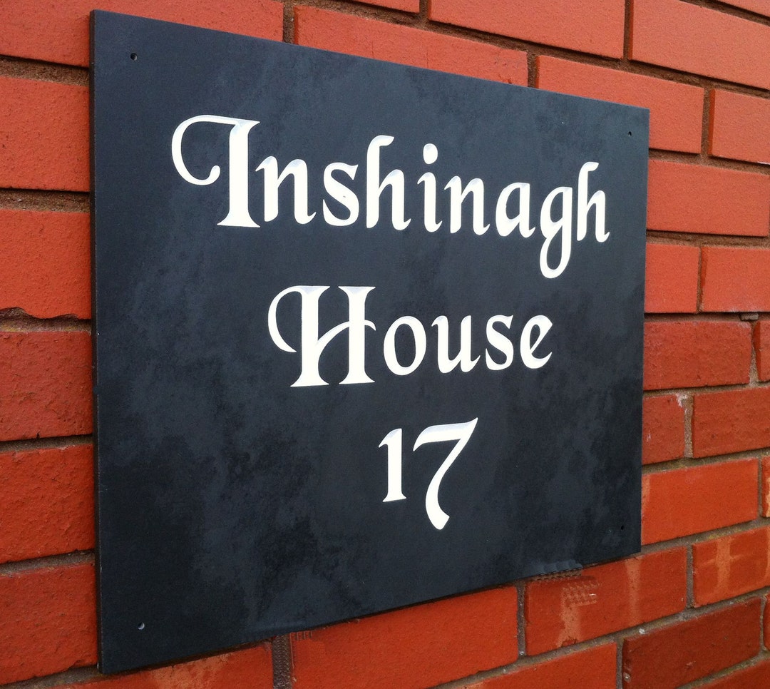 Personalised Deep Engraved Slate House Sign - Etsy