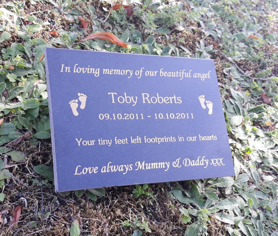 Personalised Granite Baby Memorial Marker - Etsy