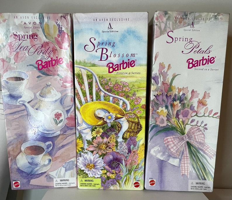 Barbie Avon Exclusive Spring Collection Three Dolls 1996 - Etsy