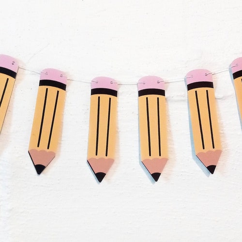 First Day of School Banner / Pencil Banner / Back to School / - Etsy