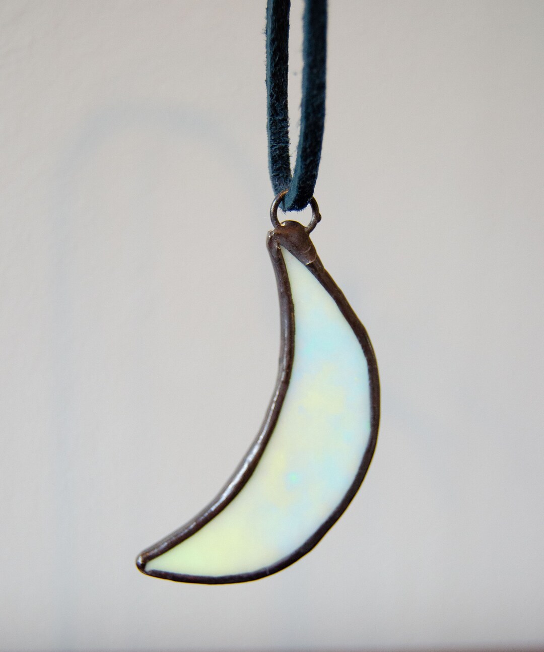 Stained Glass Car Charm, Stained Glass Mini Moon, Stained Glass ...