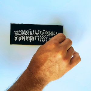 Teeth Patch, Print on Black Cotton Canvas, Occult Patch, Jaw Patch ...