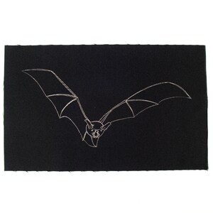 Bat Back Patch Screen Print on Duck Canvas - Etsy