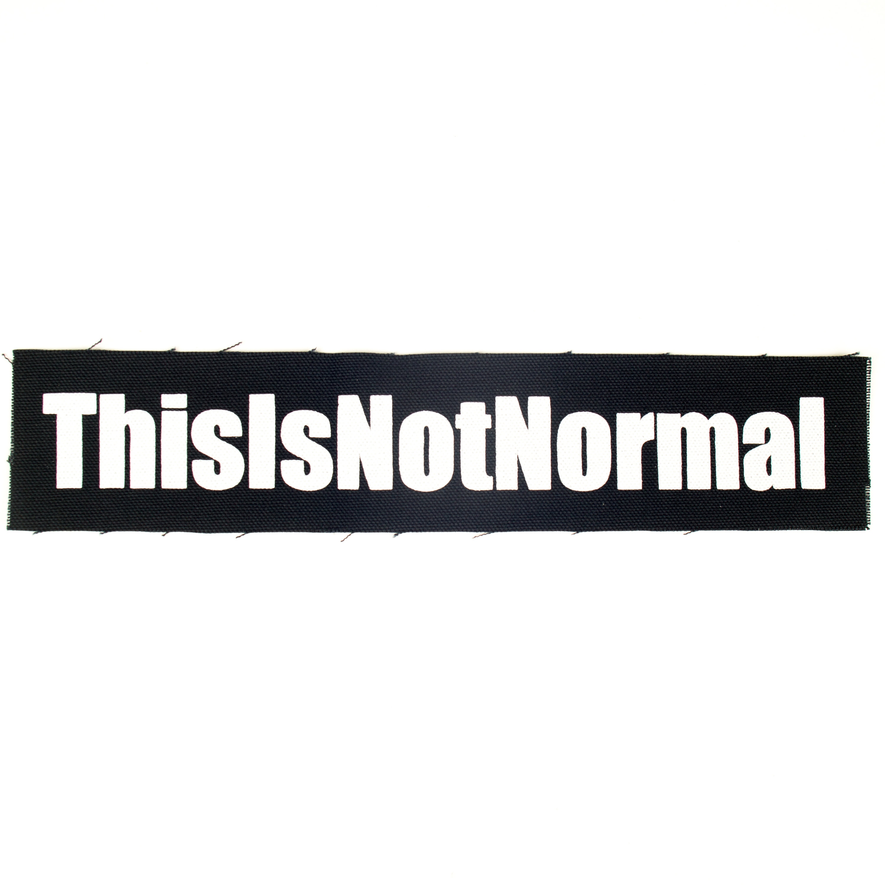This Is Not Normal Patch on Black Cotton Canvas | Etsy