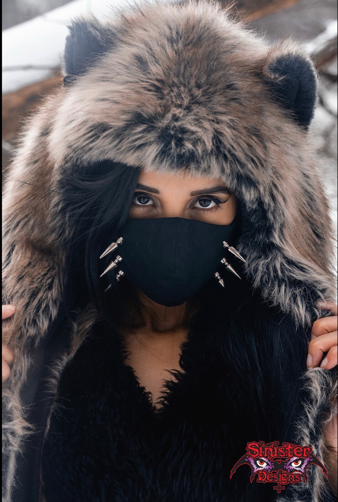 Spiked Black Unisex Face Mask, Masks for Metal Heads, Metal Head ...