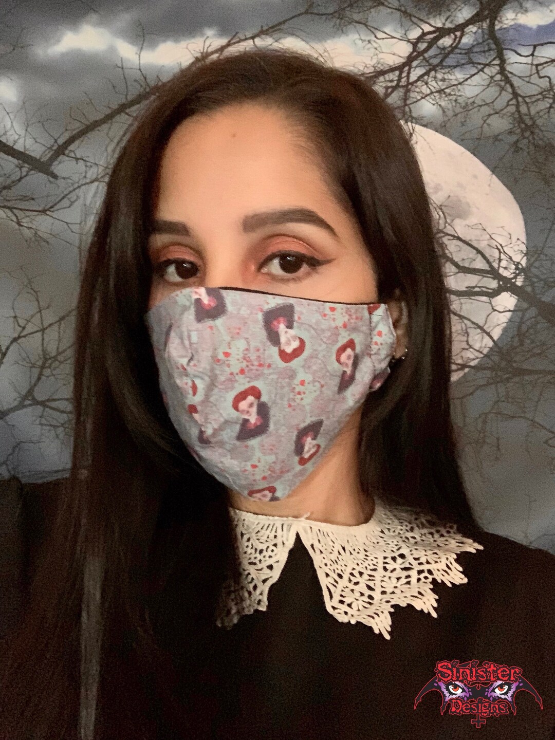 Countess Elizabeth Bathory Adult Face Mask/covering, Adjustable, Spooky ...