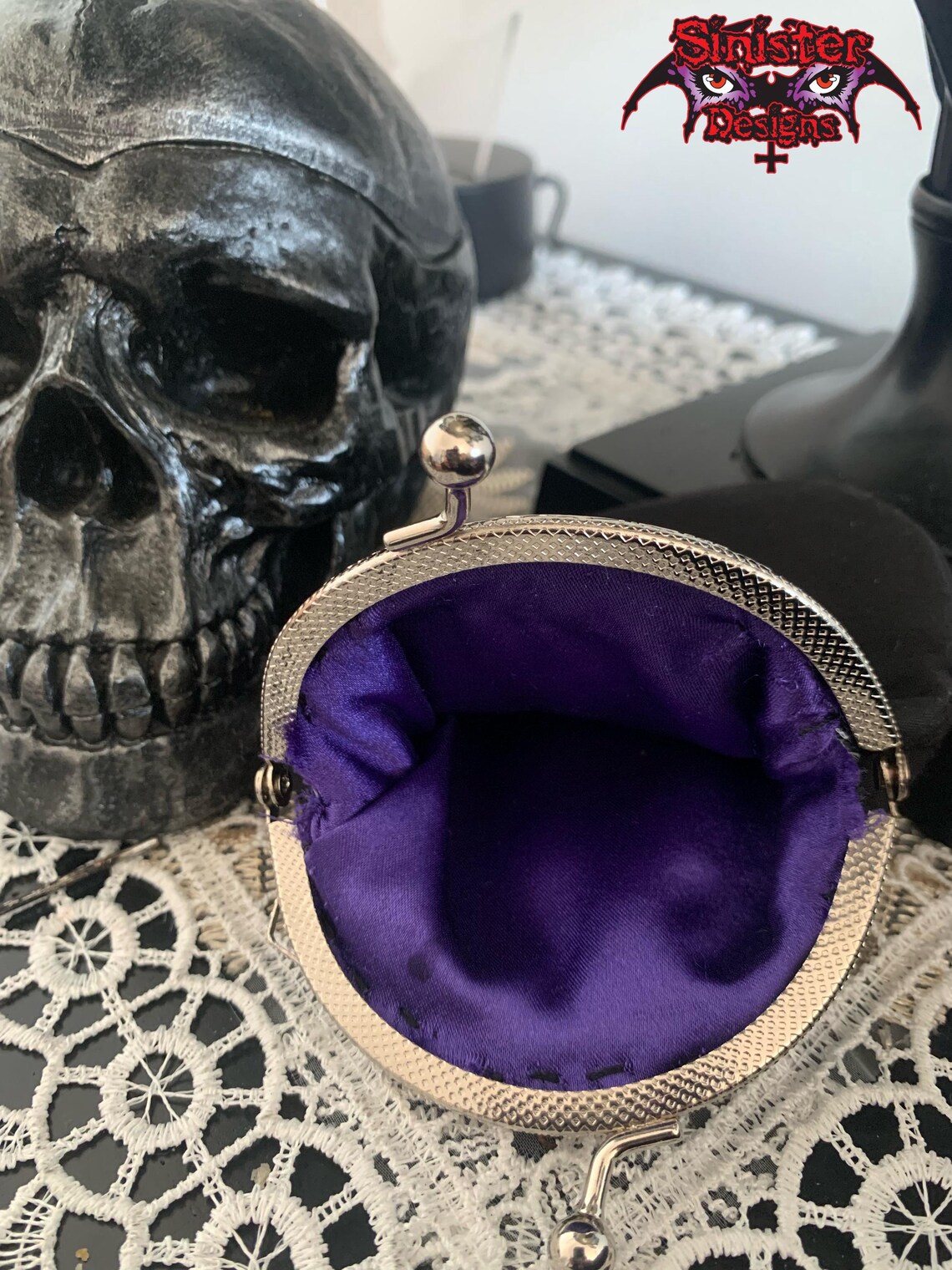 Gothic Skull Cameo Coin Purse - Etsy