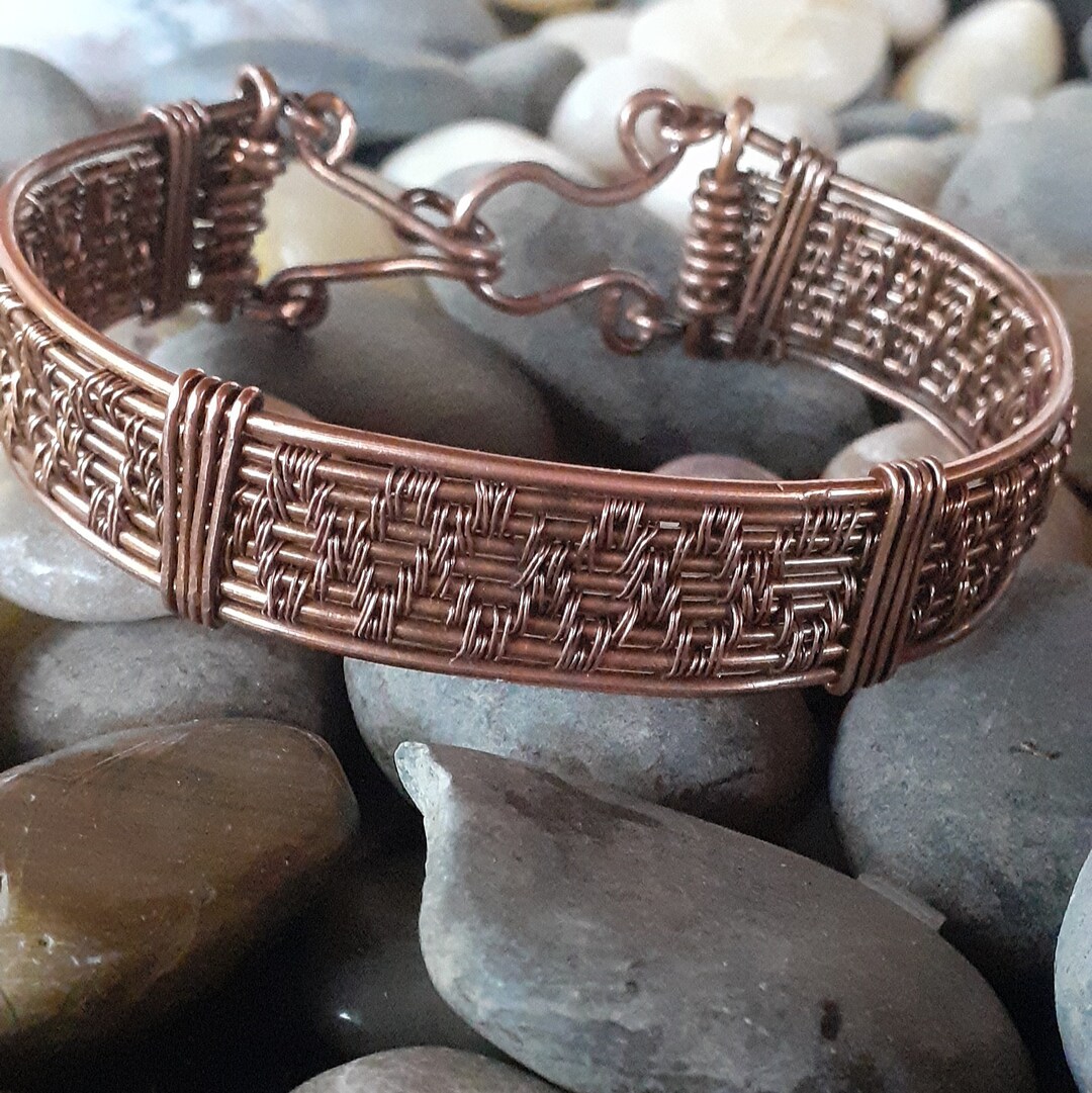 Wire Woven Copper Bracelet - Etsy
