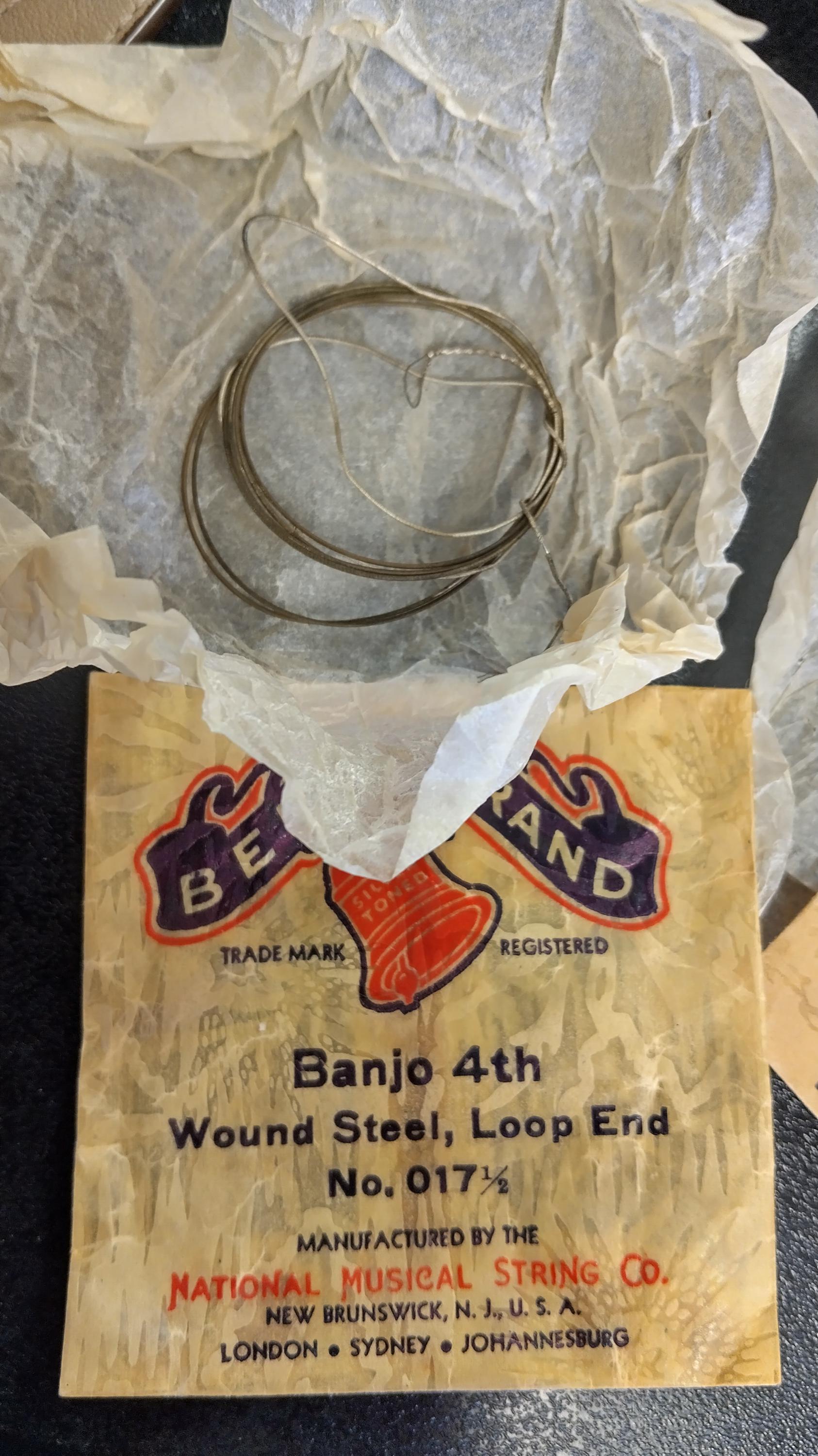 Vintage Bell Brand Banjo Steel 3rd Loop End Banjo Strings Collectable ...