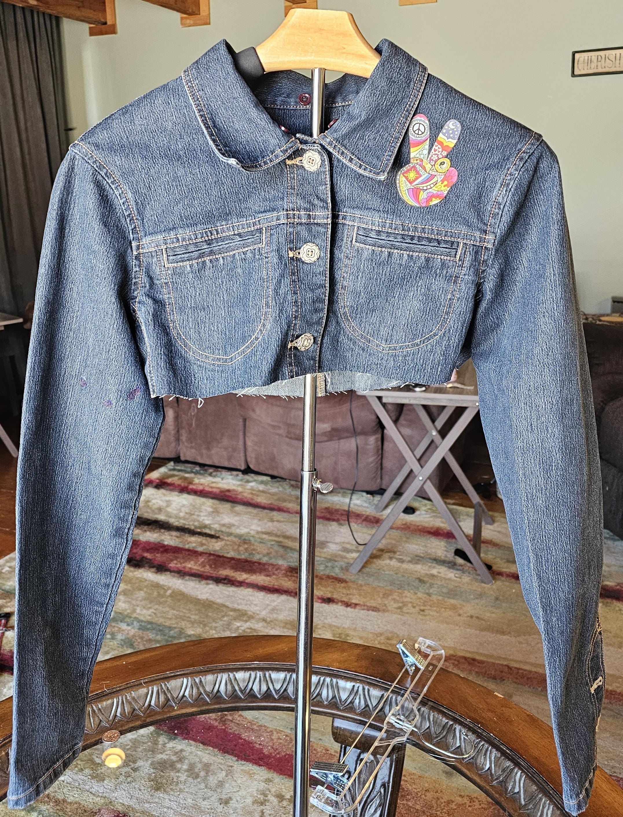 Upcycled, Repurposed Jean Peace Sign - Etsy