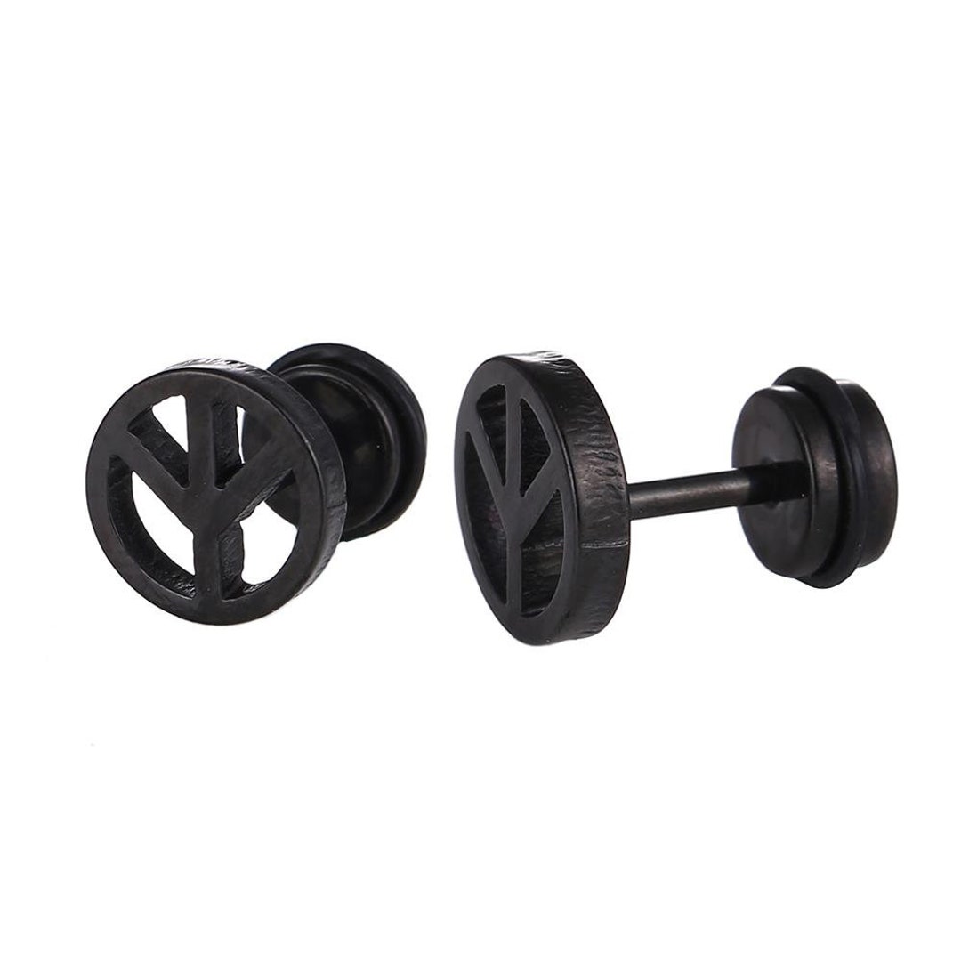 Fake Piercing Expanders Black Peache Mark in the Circle Schaub Closure ...