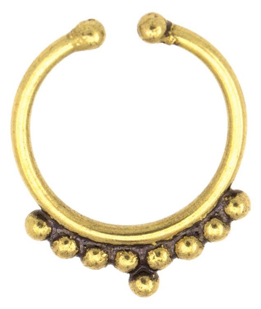 Septum Piercing nariz falsa cúpula oro libre de níquel - Etsy España