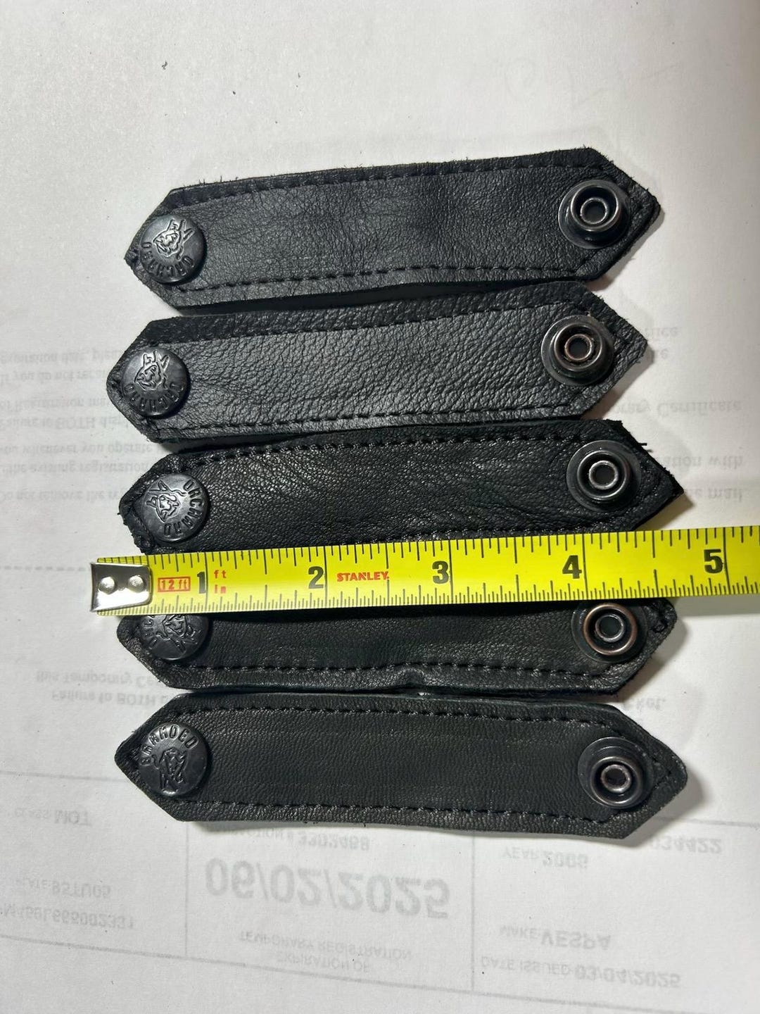 5 Leather Vest Extenders 1" Wide, 4"snap to Snap Four Ounce Cow Hide - Etsy