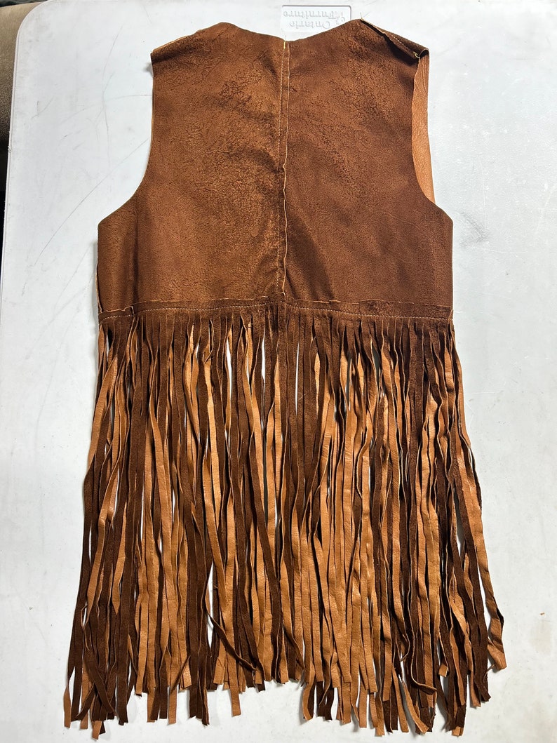 Light Brown Leather Fringe Vest Reversible New - Etsy