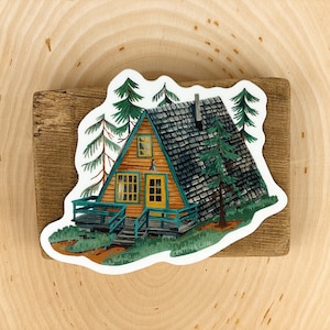 A-frame Cabin Sticker Premium Die Cut Vinyl Stickers Cabin Life Sticker ...