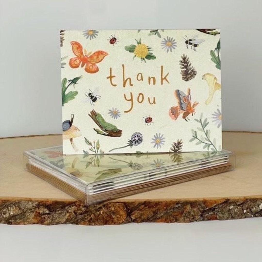 Boxed Card Set of 6 Fauna Thank You Cards Woodland Animals Cards ...
