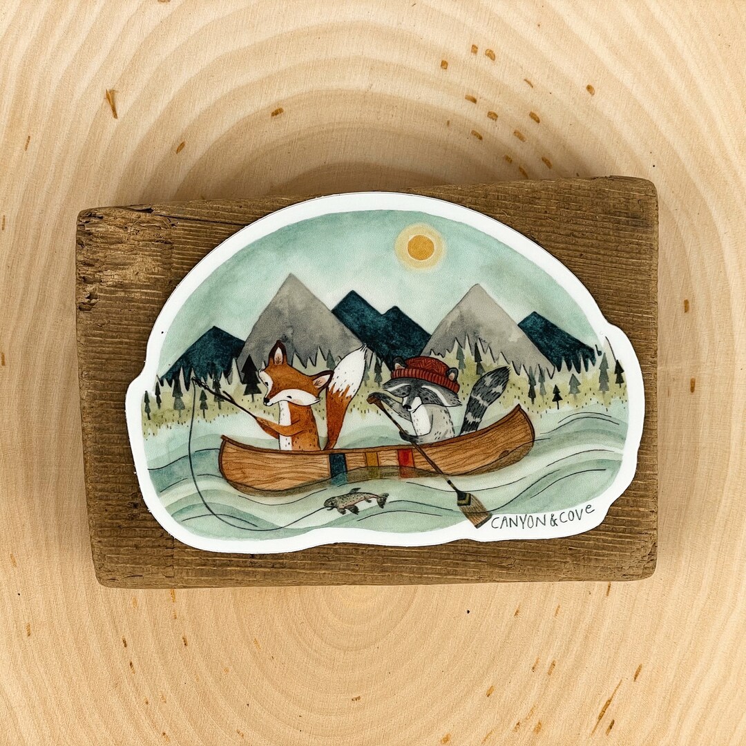 Canoe Adventure Sticker | Premium Die Cut Vinyl Stickers | for Laptops ...