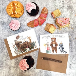 SPECIAL - Birthday Card Pack of Five Cards | Woodland Birthday Card ...