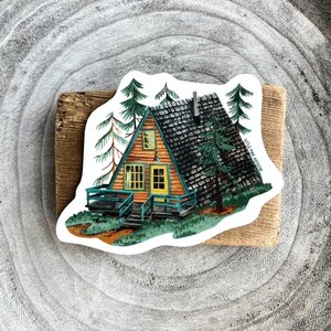 A-frame Cabin Sticker | Premium Die Cut Vinyl Stickers | Cabin Life ...