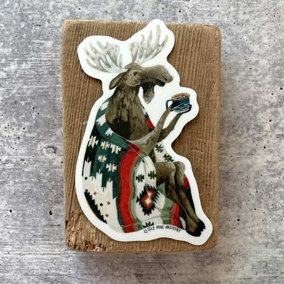 Aztec Moose Sticker Premium Die Cut Vinyl Stickers for | Etsy