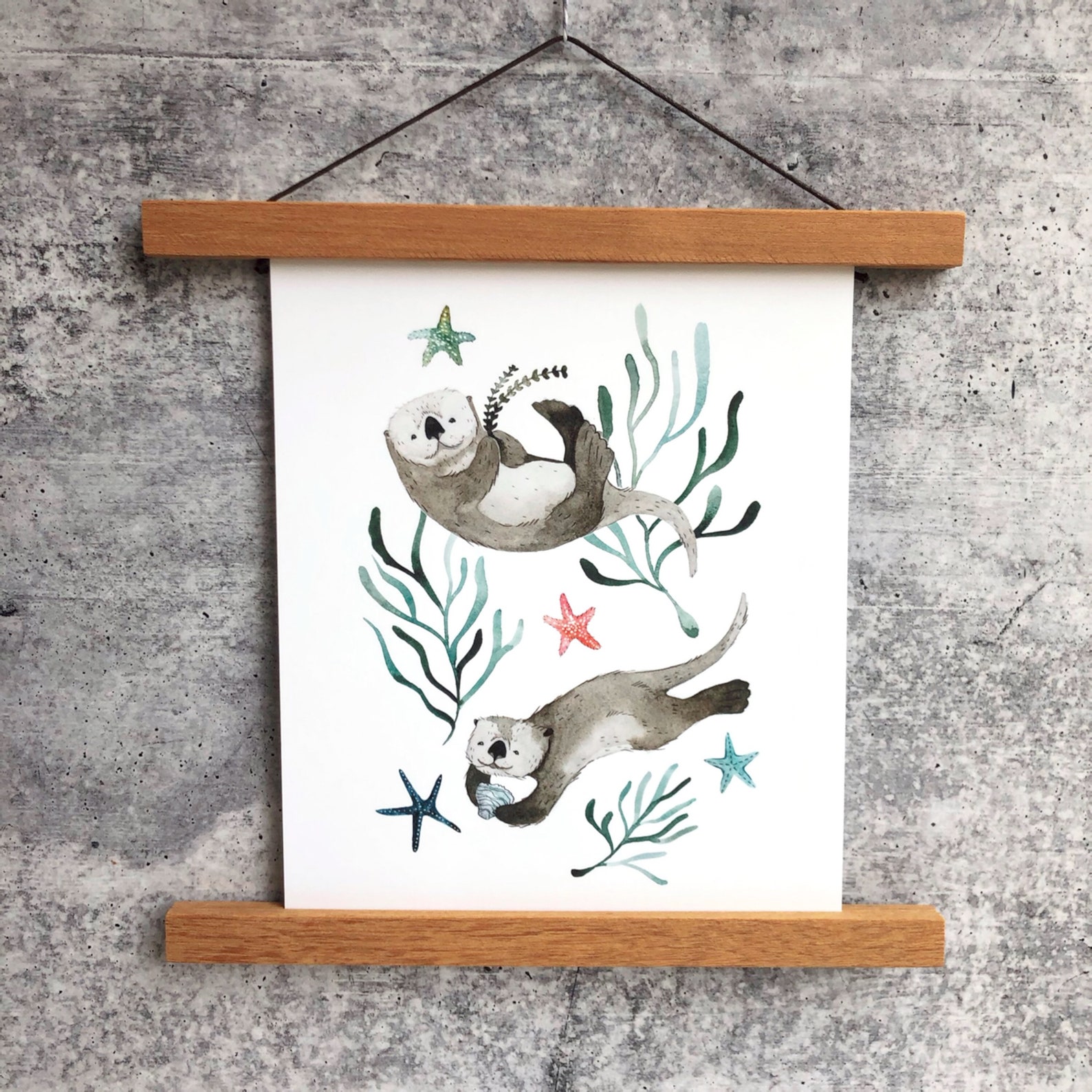 Pacific Pups Print | Watercolor Art Print | Woodland Wall Art ...