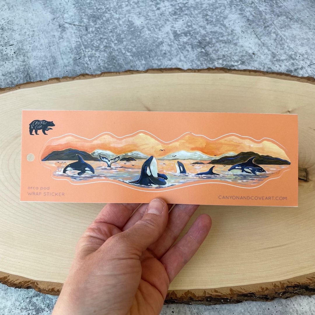 Orca Pod Wrap Sticker | Premium Die Cut Wrap Vinyl Stickers | for ...