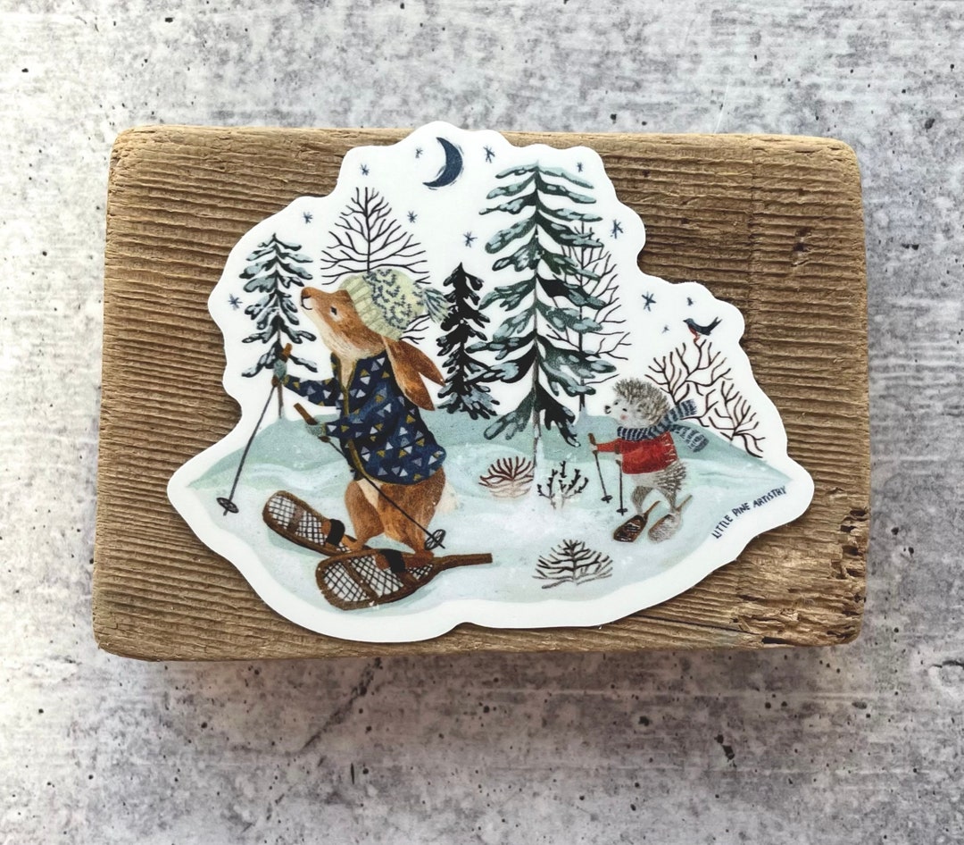 Alpine Snowshoeing Sticker Premium Die Cut Vinyl Stickers - Etsy