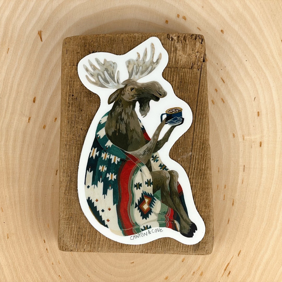 Aztec Moose Sticker | Premium Die Cut Vinyl Stickers | for Laptops ...