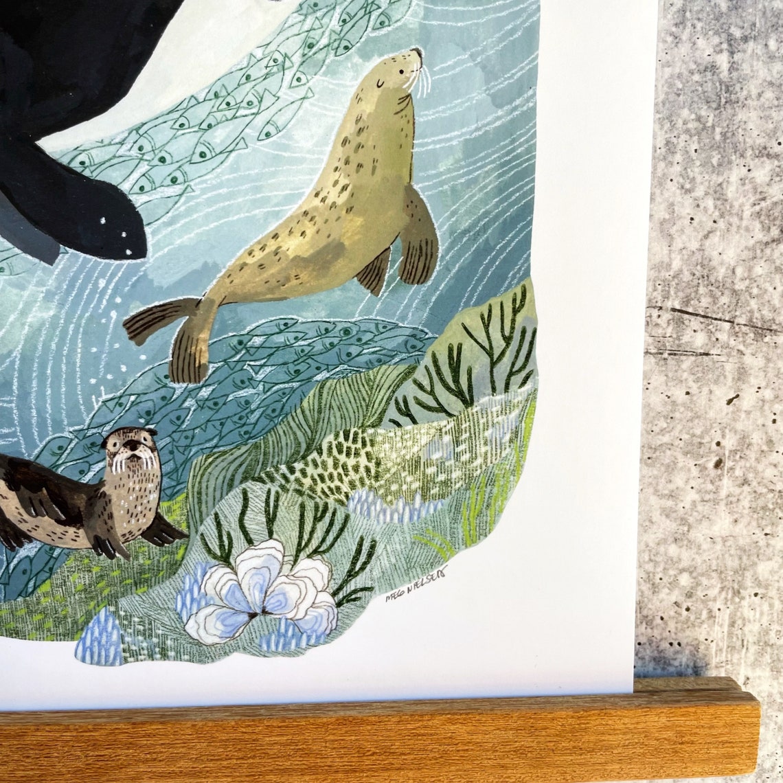 San Juan Orca Print Gouache Art Print Woodland Wall Art - Etsy