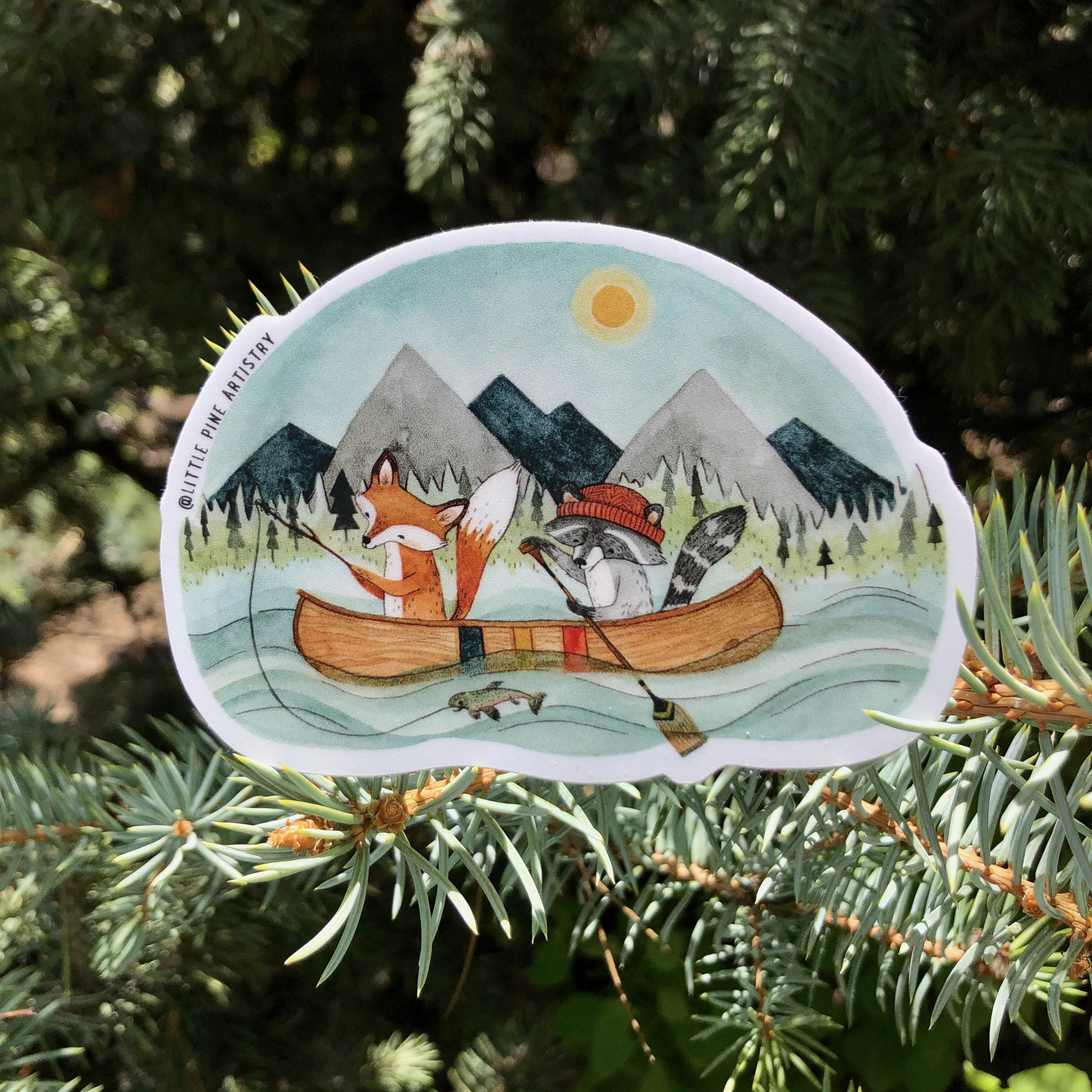 Canoe Adventure Sticker | Premium Die Cut Vinyl Stickers | for Laptops ...