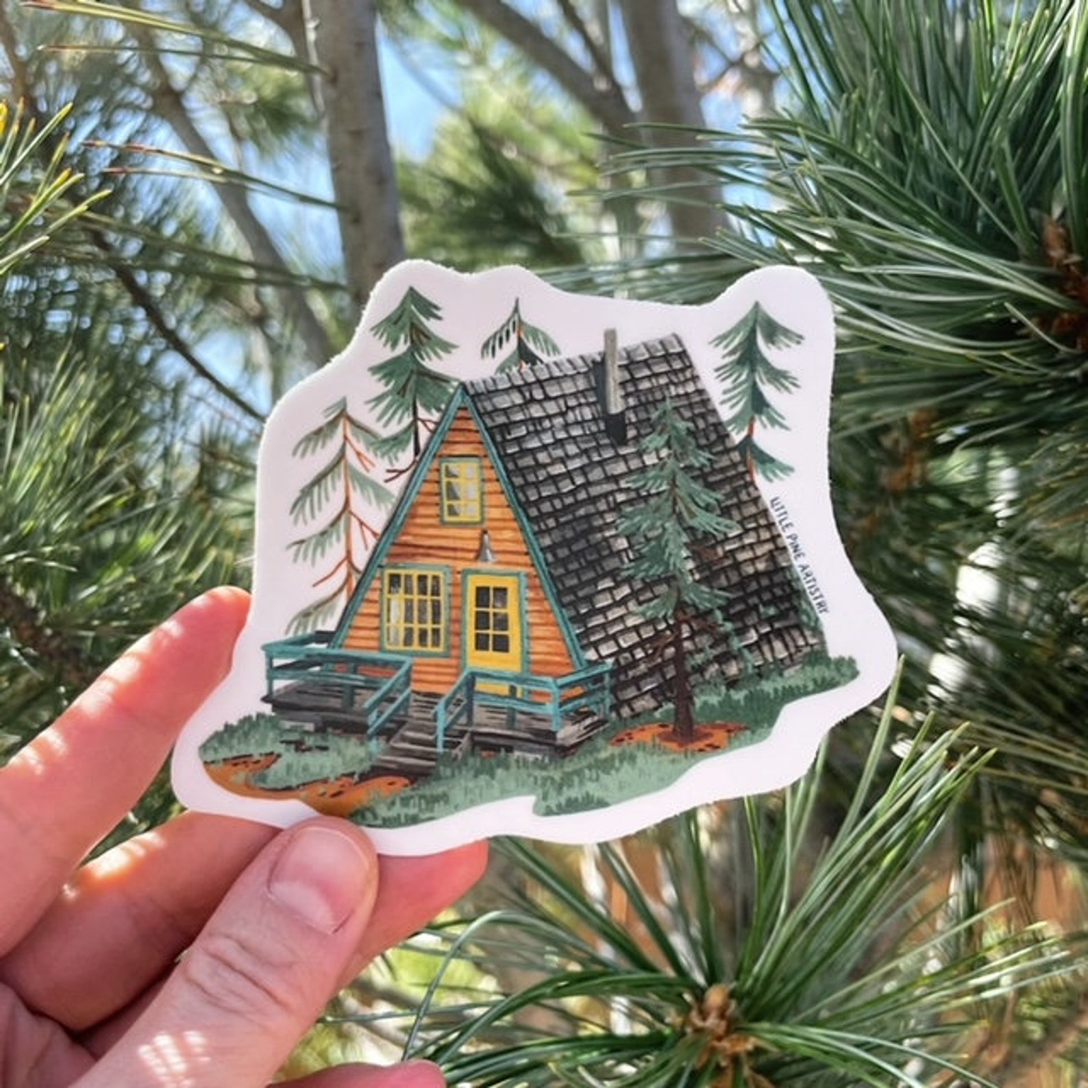 A-Frame Cabin Sticker Premium Die Cut Vinyl Stickers Cabin | Etsy
