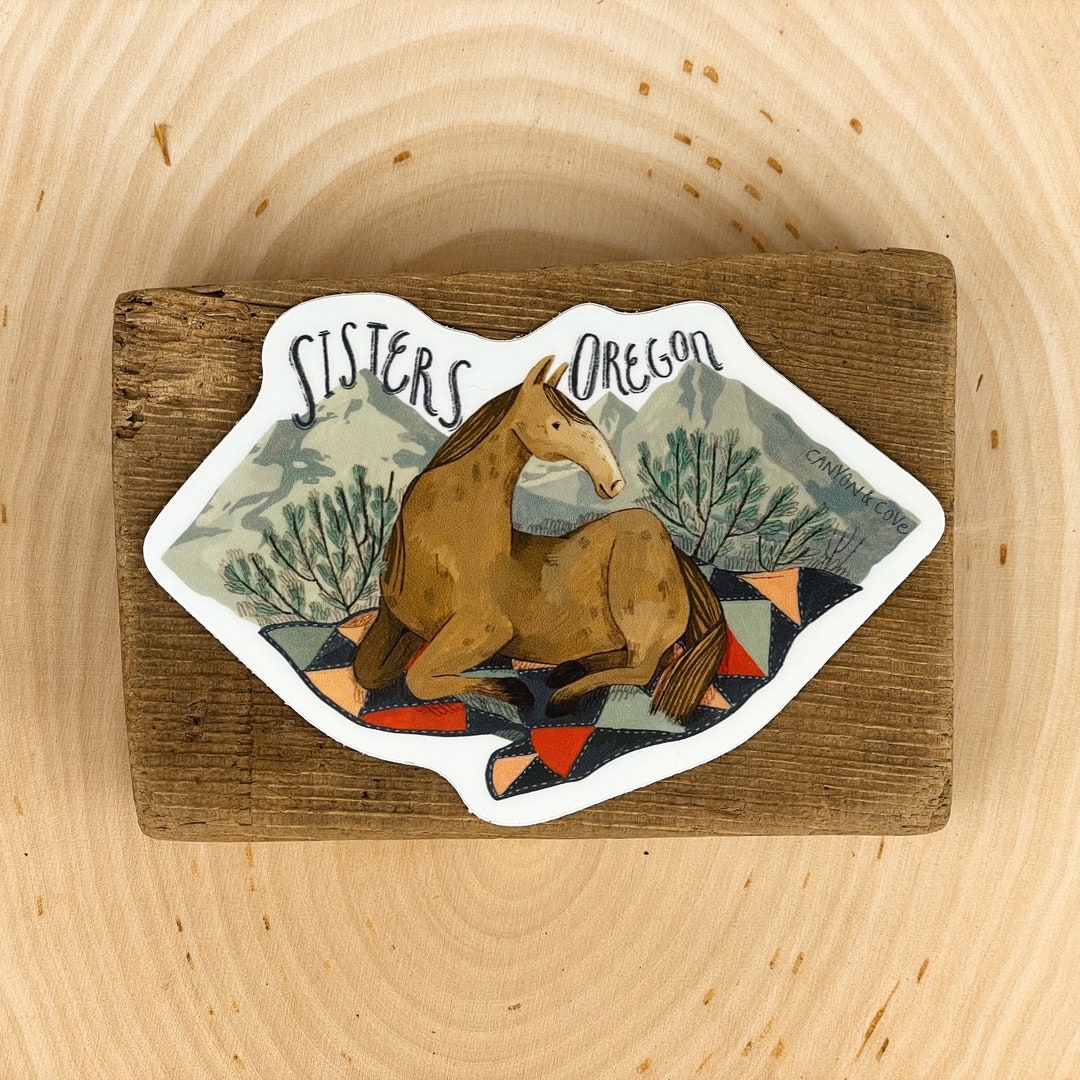 Sisters, Oregon Horse Sticker | Premium Die Cut Vinyl Stickers | for ...