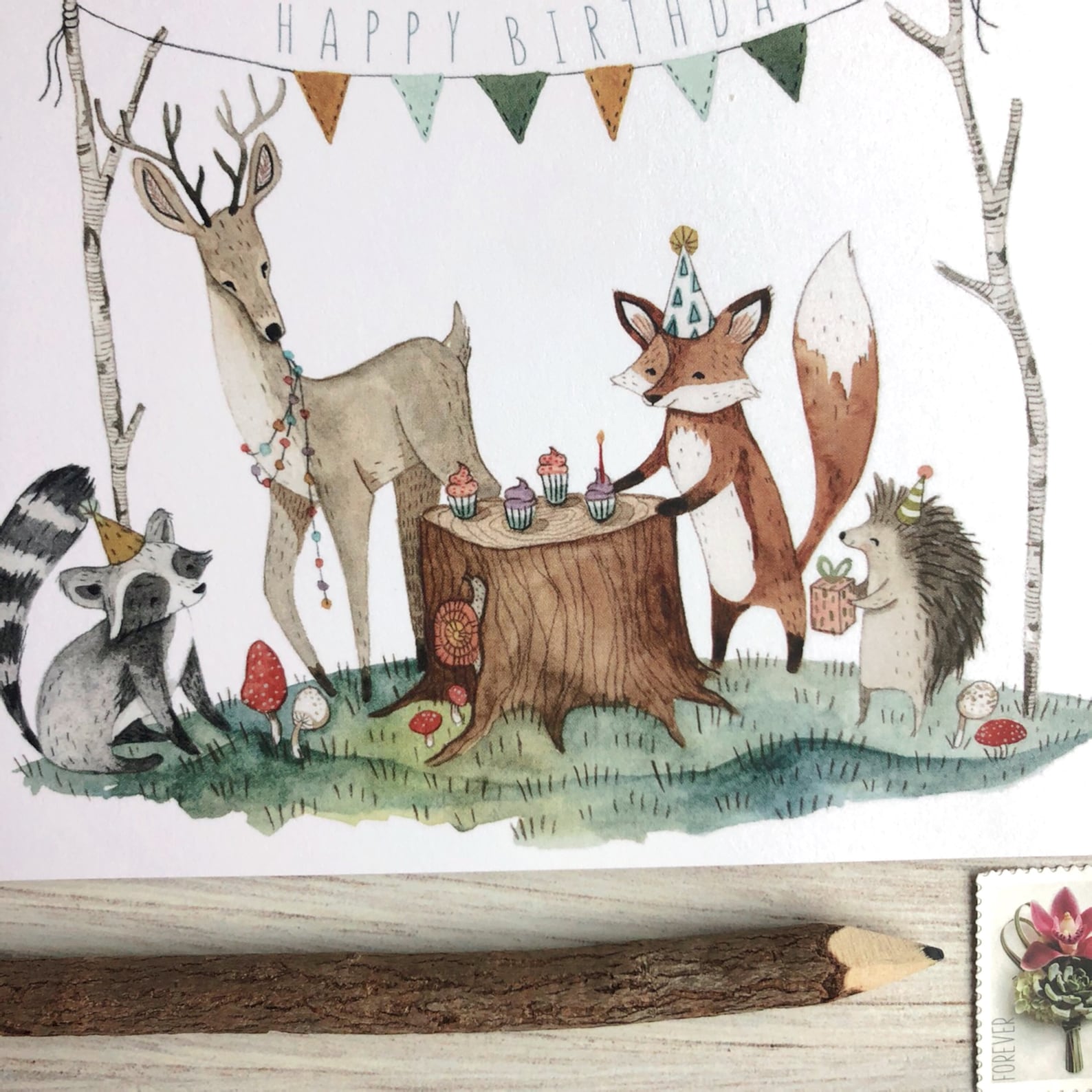 Woodland Birthday Card | Happy Birthday Cards | Outdoor Cards, Woodland ...